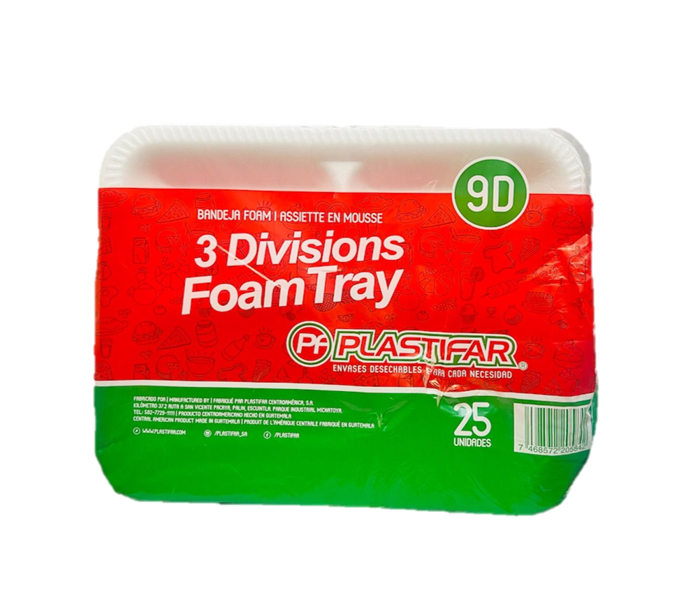 Bandeja 9D (3 Divisiones) Foam Plastifar 25/40 Millar – Distribuidora B&M