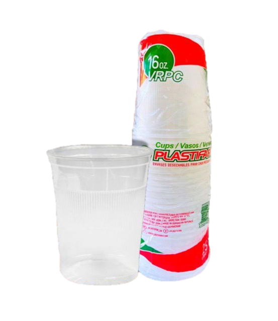 Vaso Plástico(PP) Tarro 16oz Plastifar 40/25 Caja – Distribuidora B&M